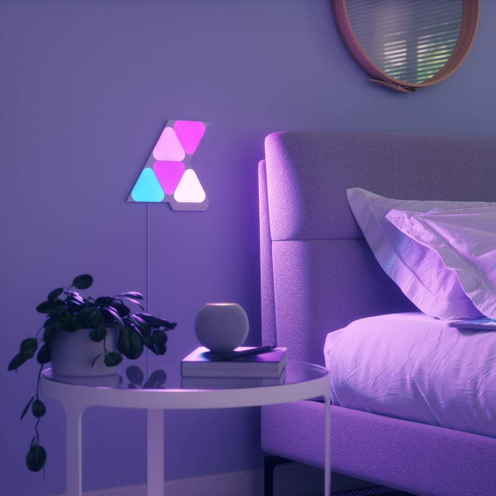 Nanoleaf Shapes Mini Triangles | Smart LED Light Panel Kit (5 Panels ...